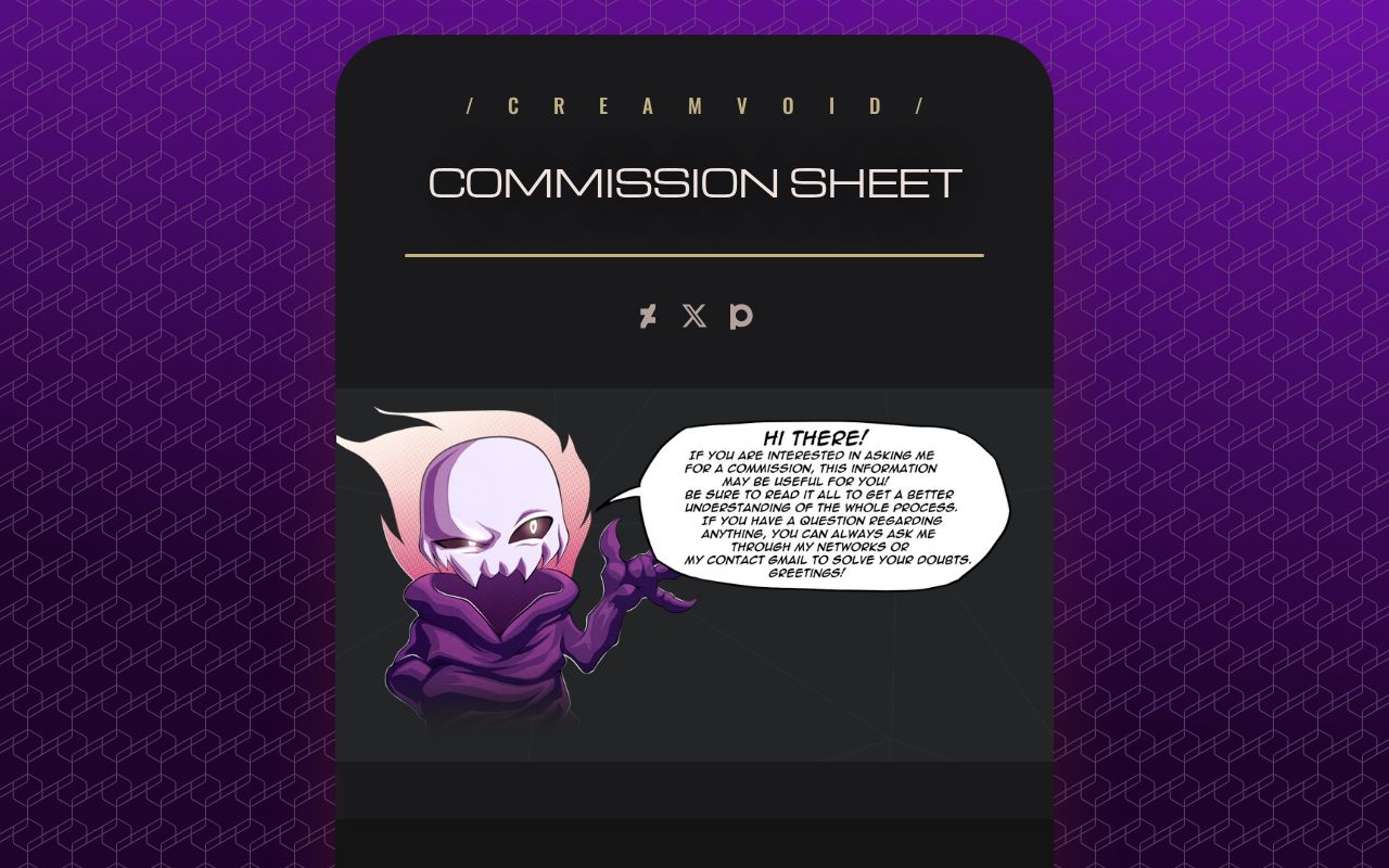 Commission Sheet - Creamvoid